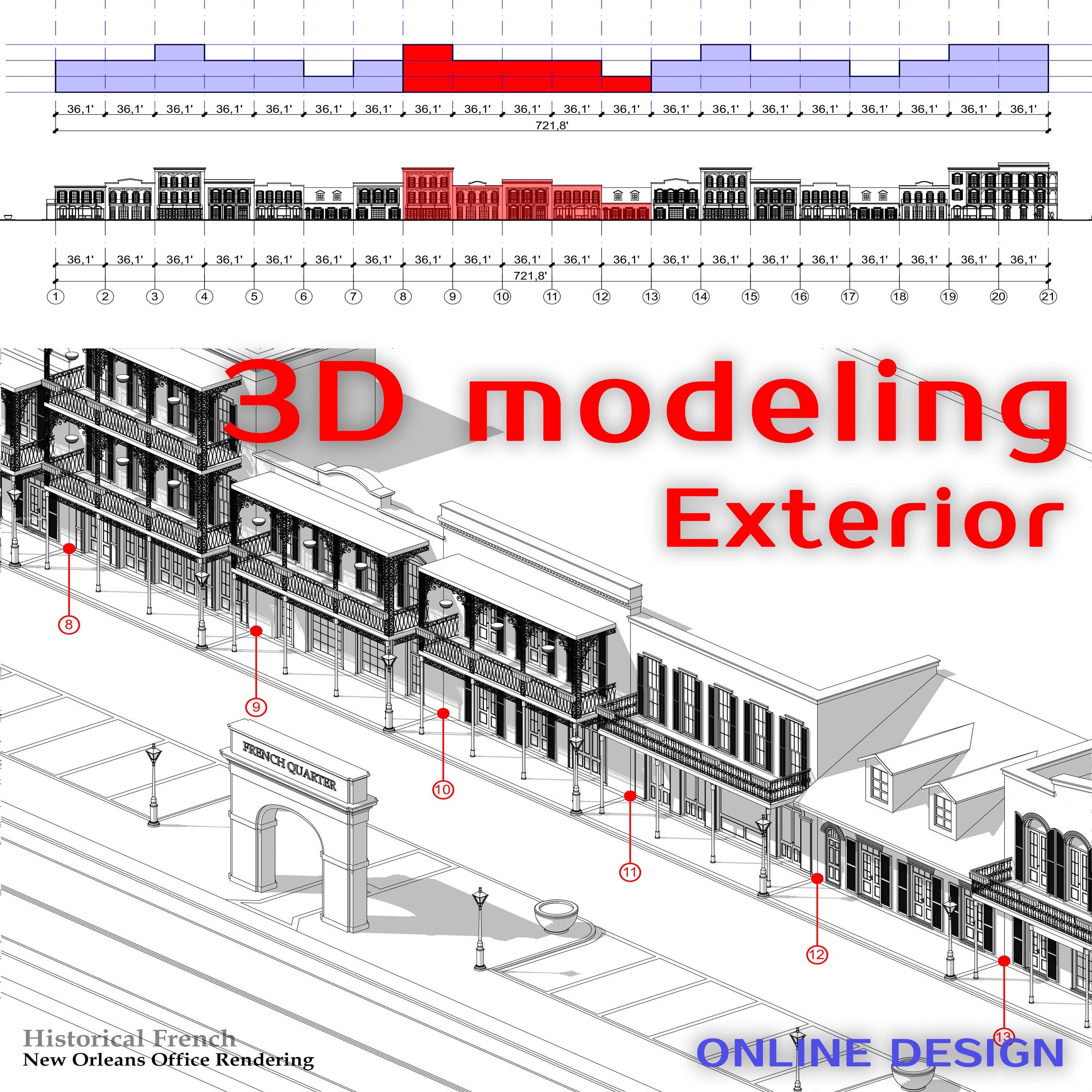 Architectural 3D Exterior Modeling, Realistic House Rendering, Facade ...
