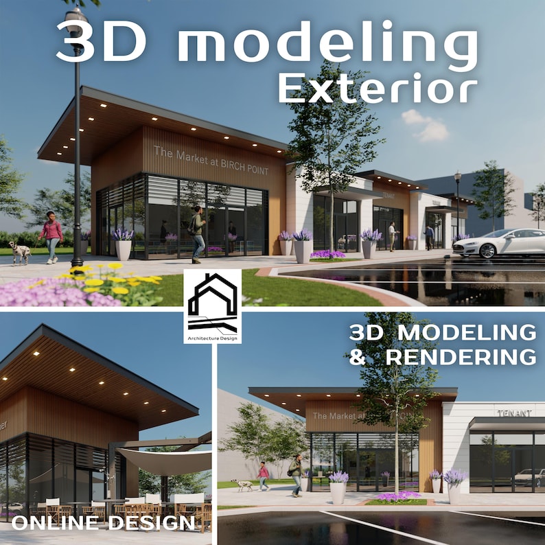 Architectural 3D Exterior Modeling, Realistic House Rendering, Facade ...