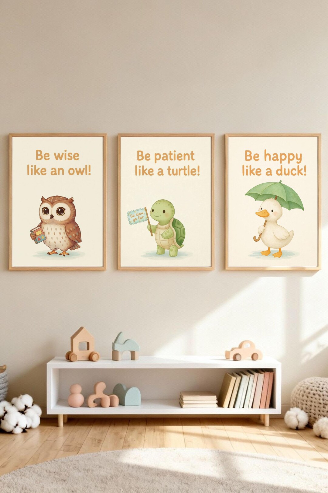 Watercolor Turtle Patience Poster: Inspirational Kids Room Decor - Etsy