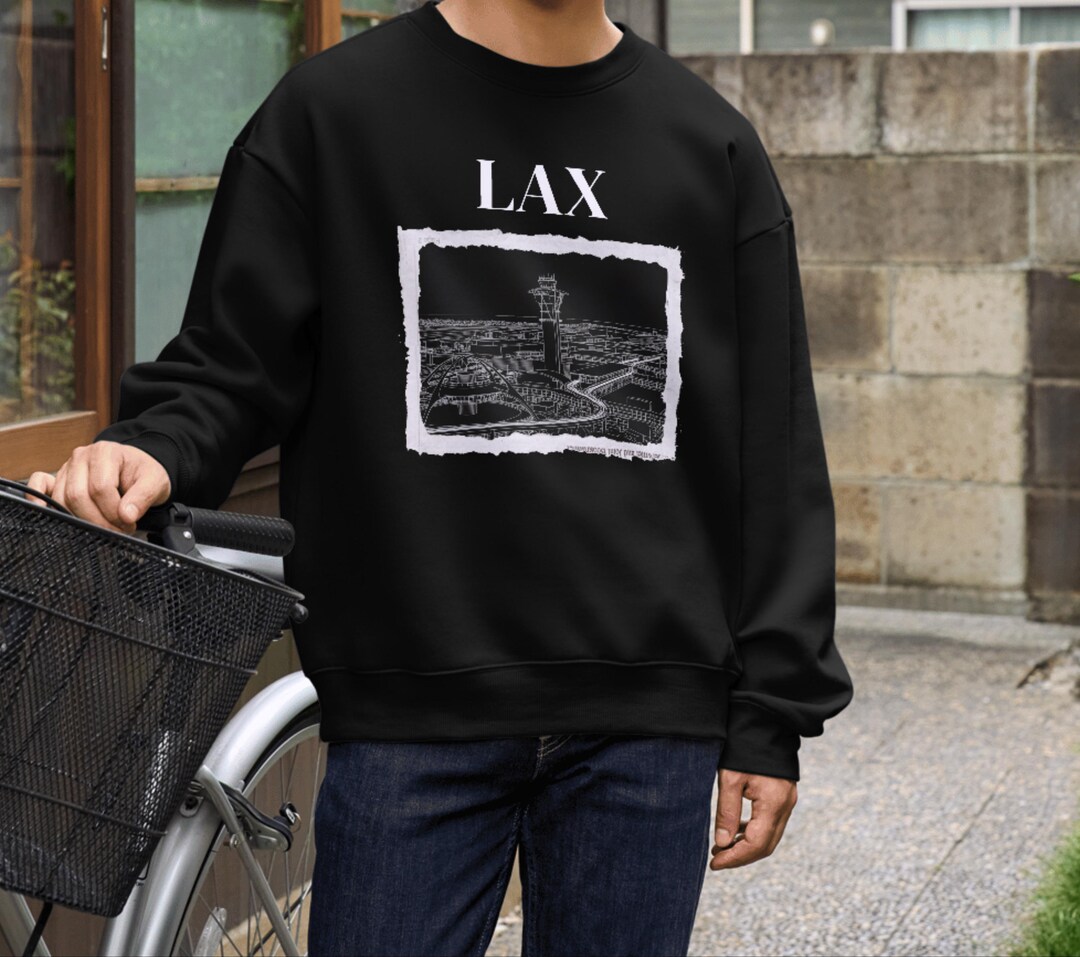 LAX Los Angeles Airport Code Crewneck Sweatshirt | Airport Sweater ...