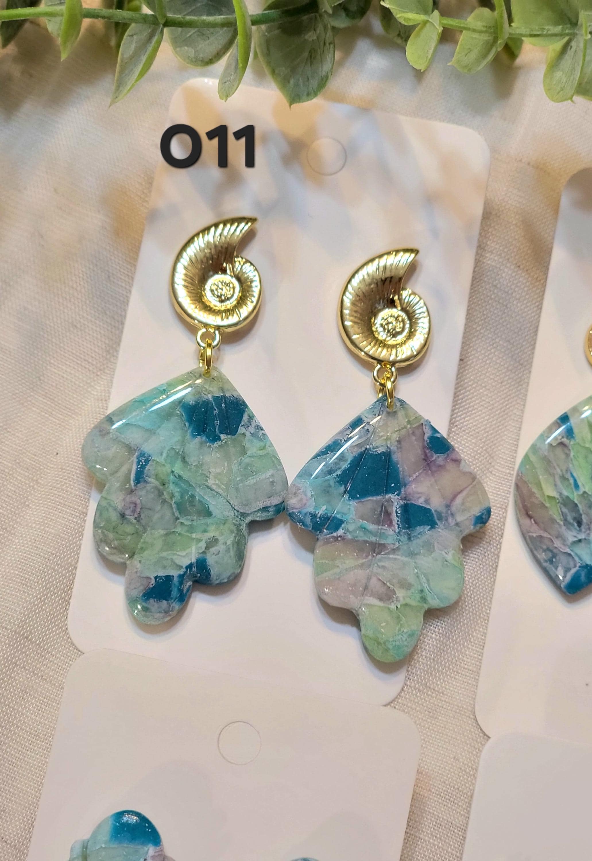 Ocean Mosaic Collection. Polymer Clay Earrings. - Etsy