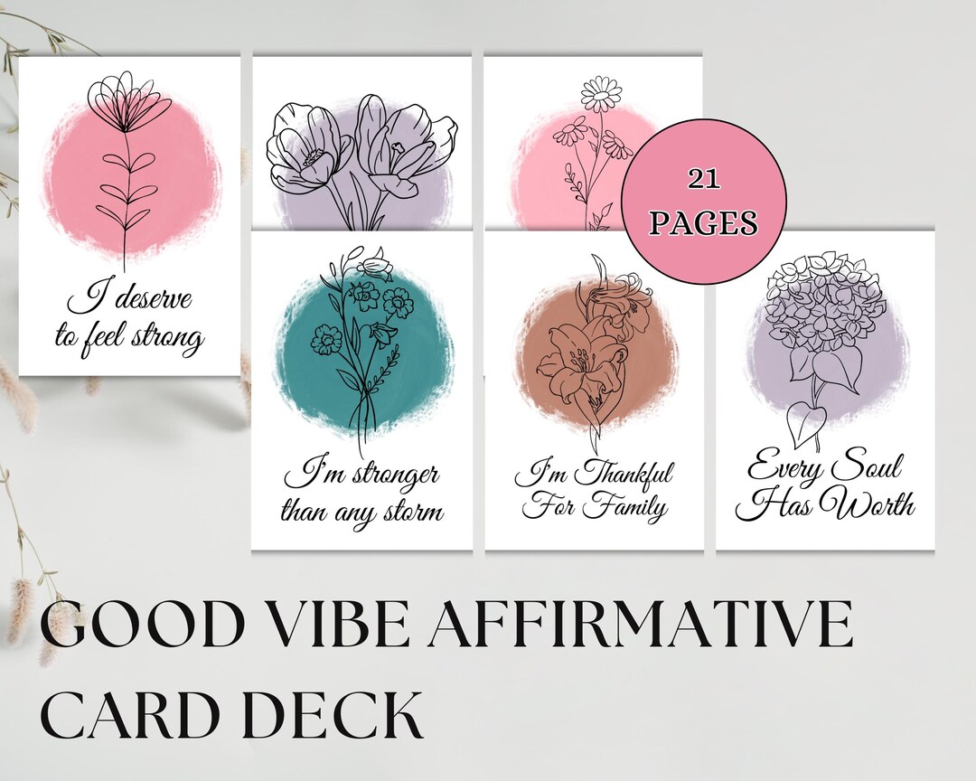 21 Floral Affirmation Cards | Positive Self Love Quotes | Printable ...