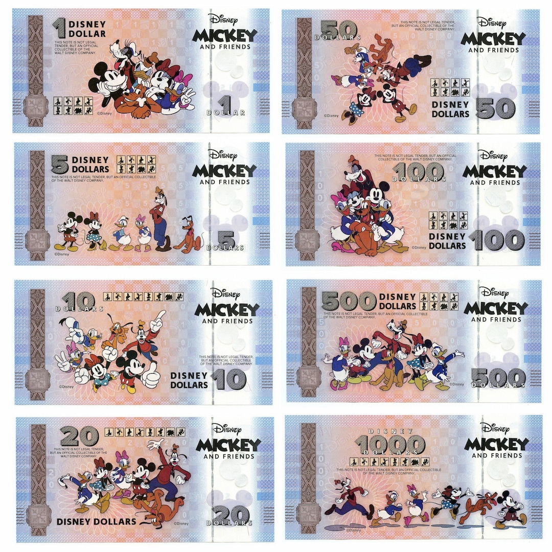Disney - Complete Series - Collectible Banknotes - Home Decor for Fans ...