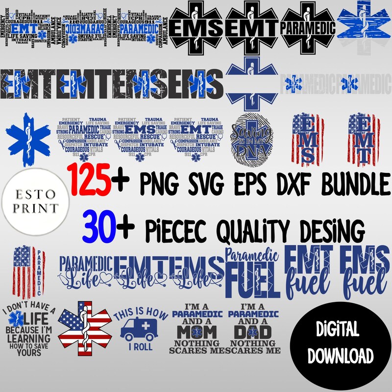 Emt Svg - Etsy