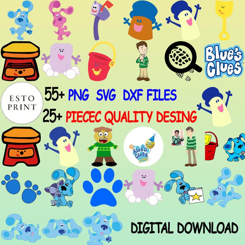 Blues Clues Paw Prints - Etsy