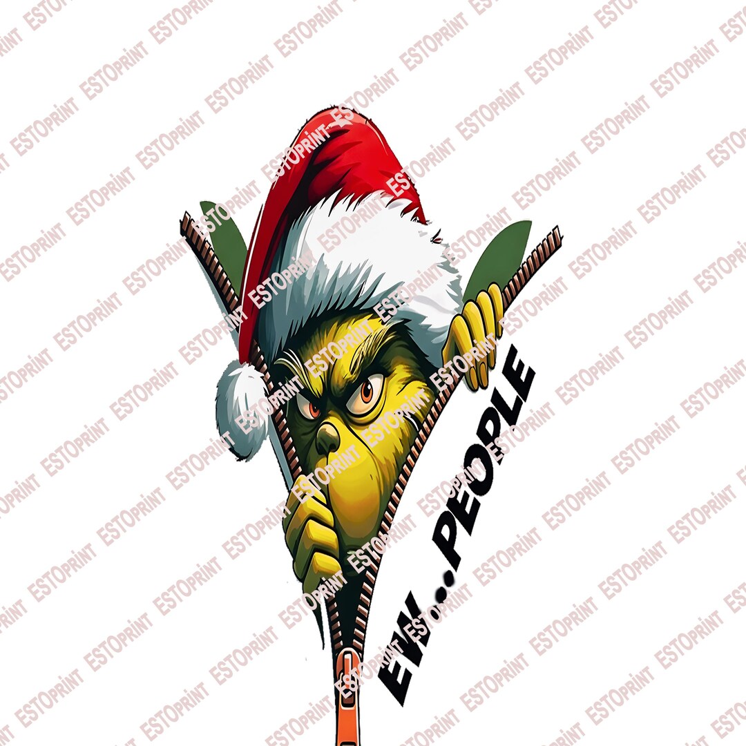 Grinch “ew...people” – 4000x4000 Px High-res PNG for Shirts ...