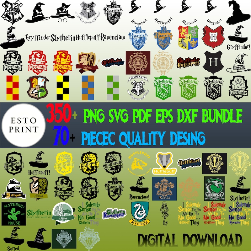Hogwart House Logo Svg - Etsy UK