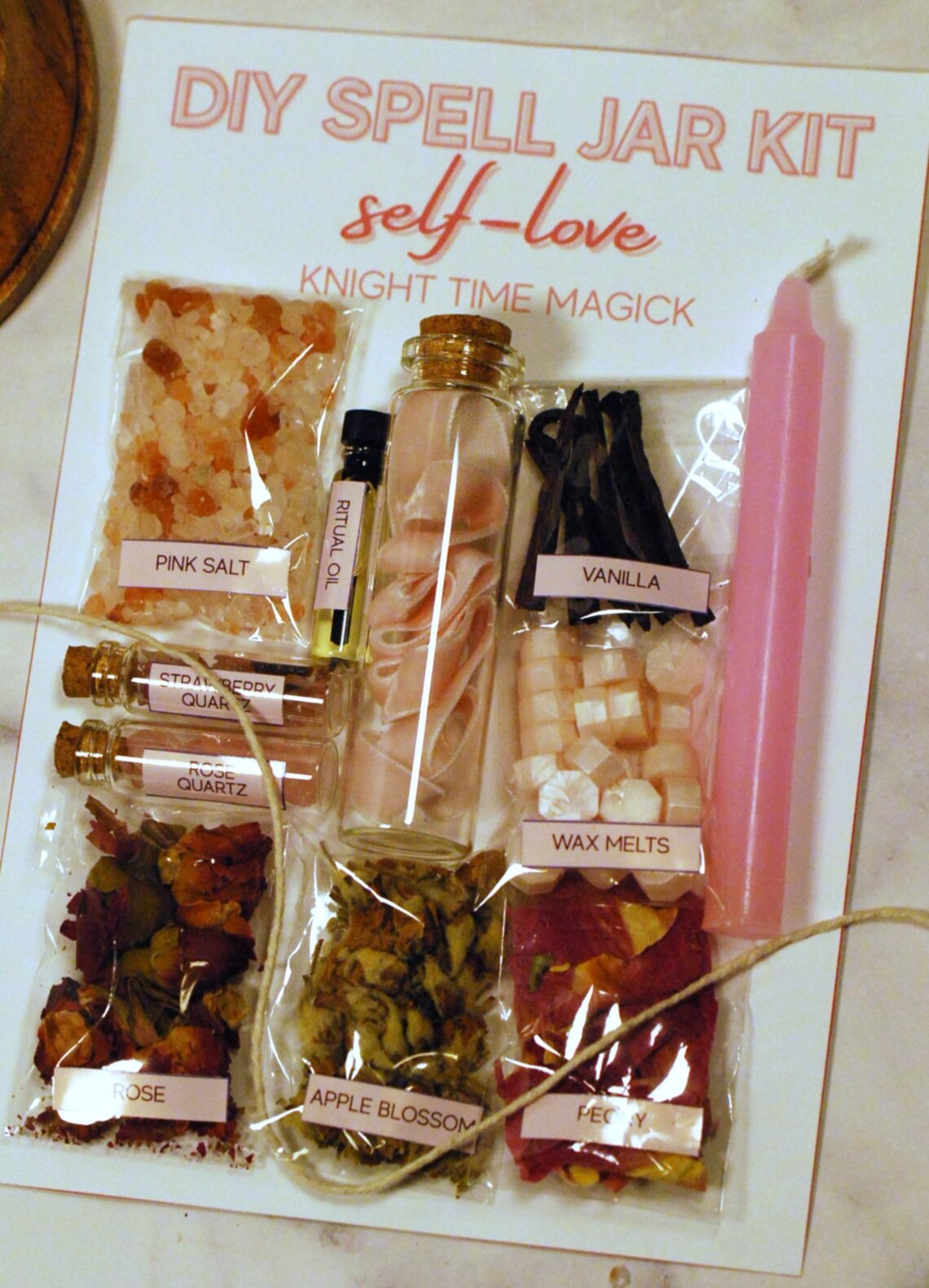 Self Love Spell Jar Kit | DIY Healing Ritual With Rose Quartz ...
