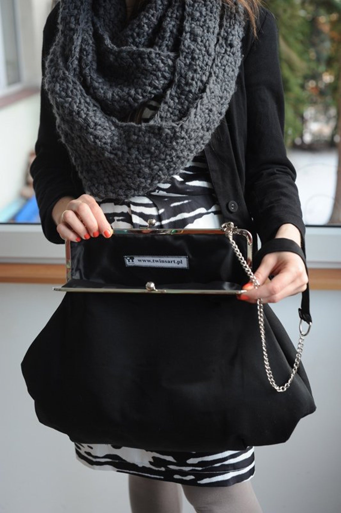 Kiss Lock Purse/metal Frame Bag/cros Body Bag - Etsy