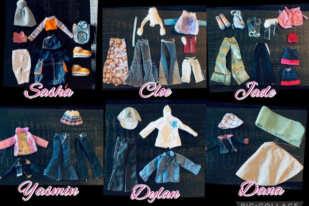 Bratz 1st Wave Clothing Lots Yasmin Jade Shasha Cloe Dylan Leather ...