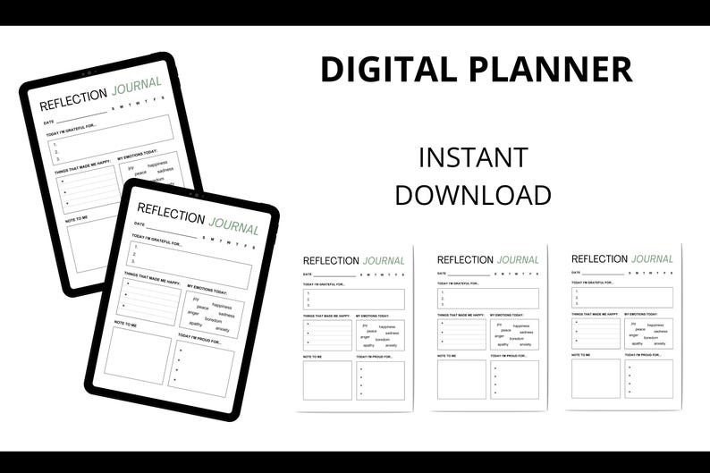 Self-reflection Journal for Personal Use | PDF Printable and Digital ...