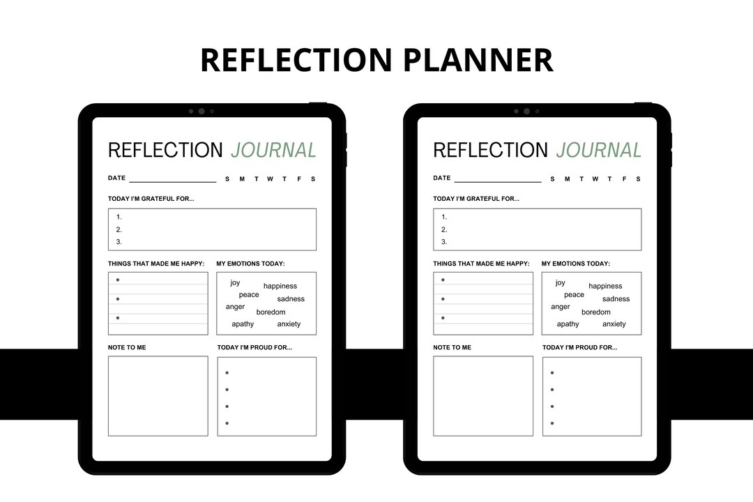 Self-reflection Journal for Personal Use | PDF Printable and Digital Use | Reflection Journal ...