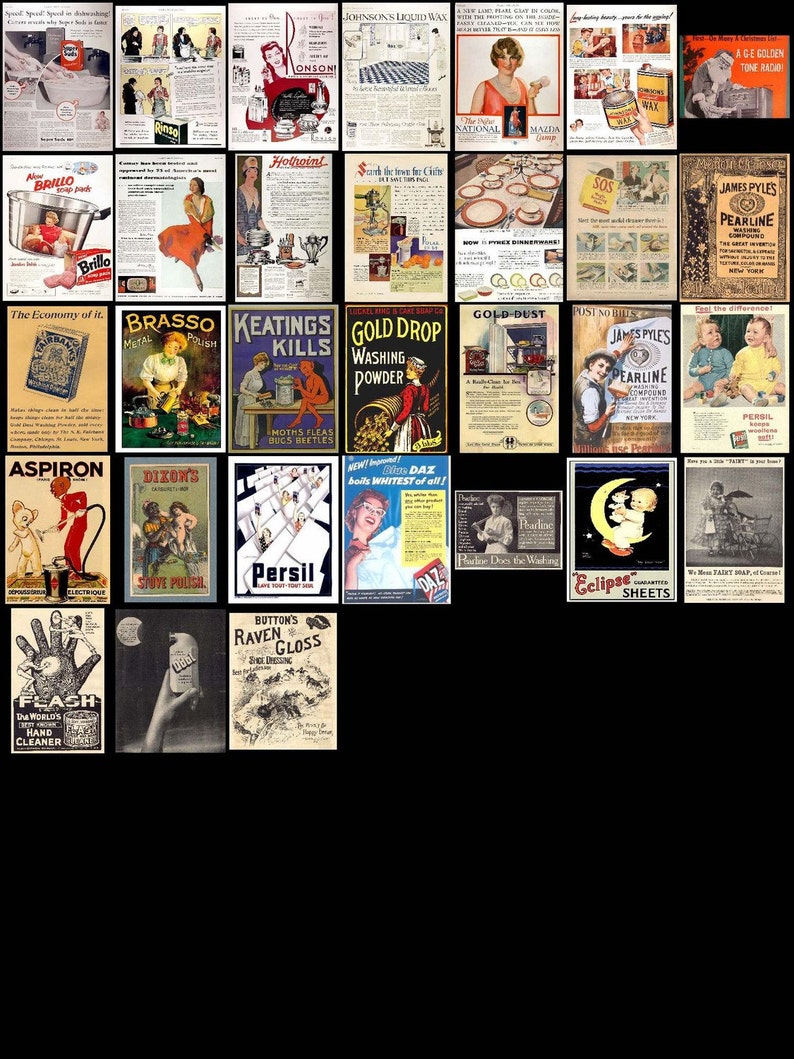 Digital Print Bundle ADS Images / Digital Collection Household Labels ...