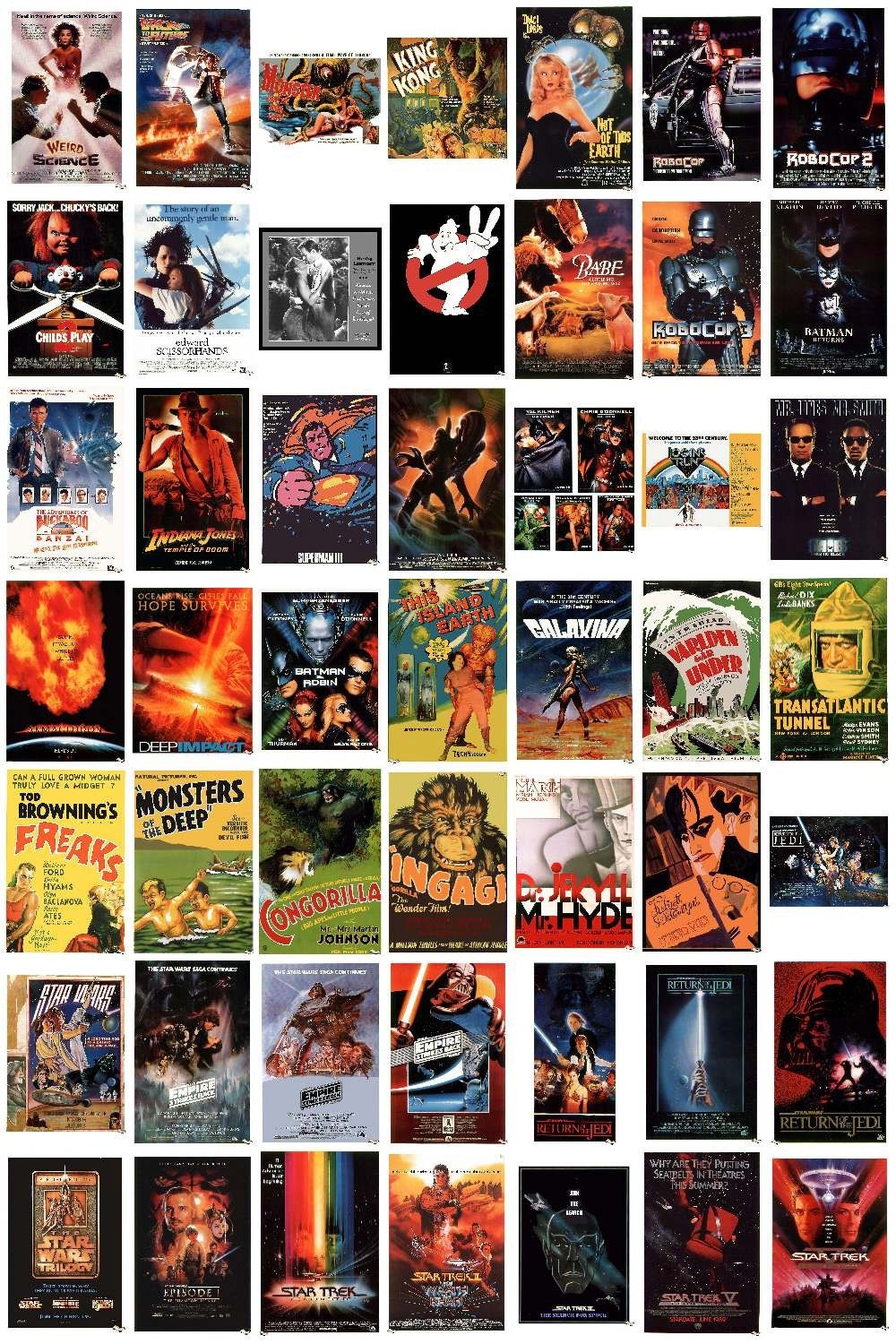 Digital Collection Movie Posters / Vintage Cards Home Decor / Scrapbook ...