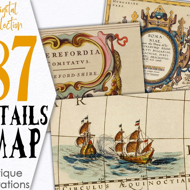 Distressed Map - Etsy