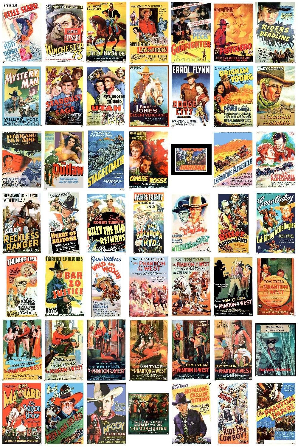 Digital Collection Movie Posters / Vintage Cards Home Decor / Scrapbook ...