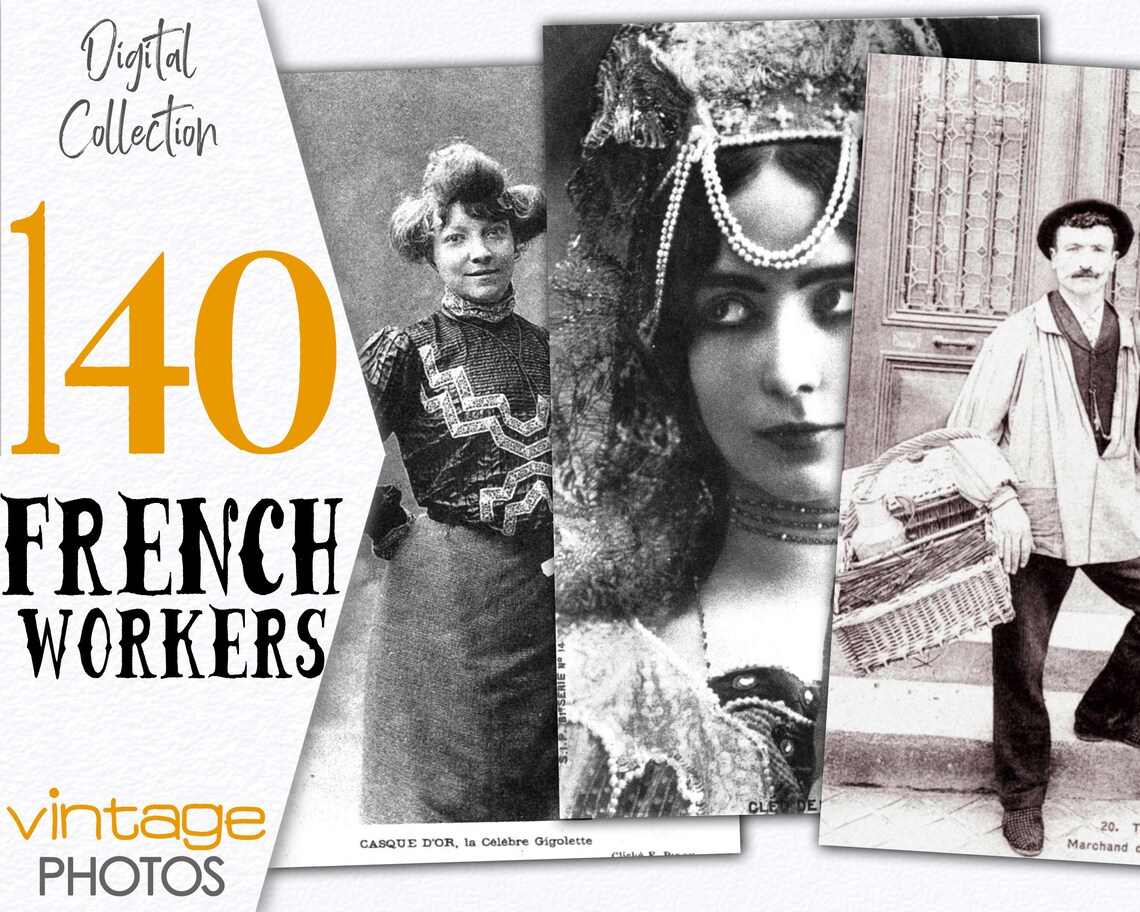 Digital Collection French Workers Postcards Years 1900-1914 / Printable ...