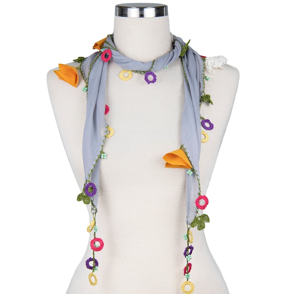 Scarf With Beads - Etsy