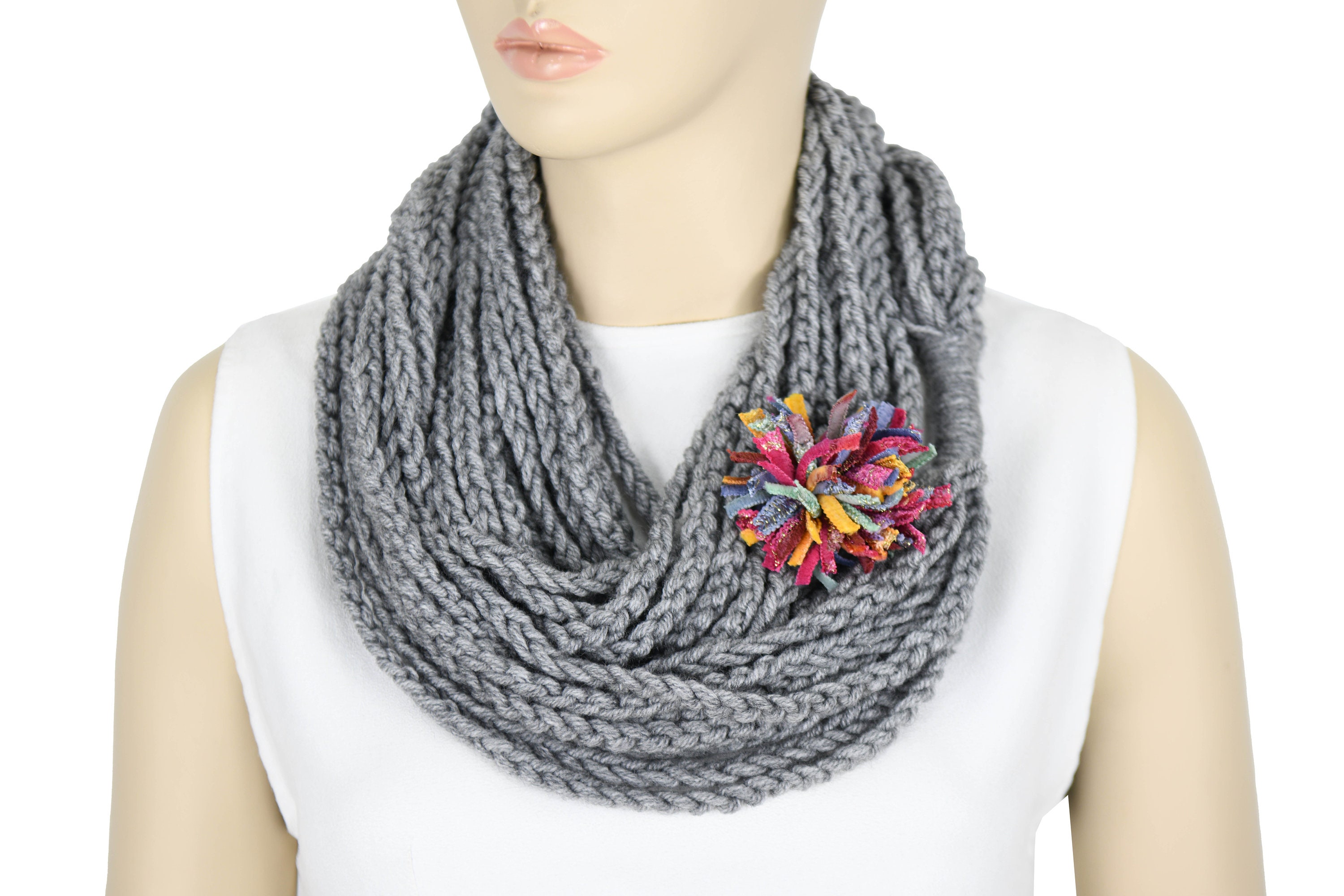 Crochet Infinity Chain Scarf
