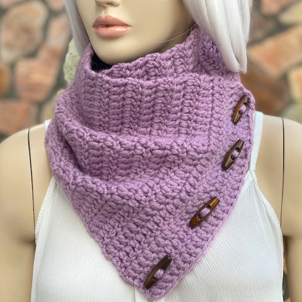 Scarf With Buttons - Etsy