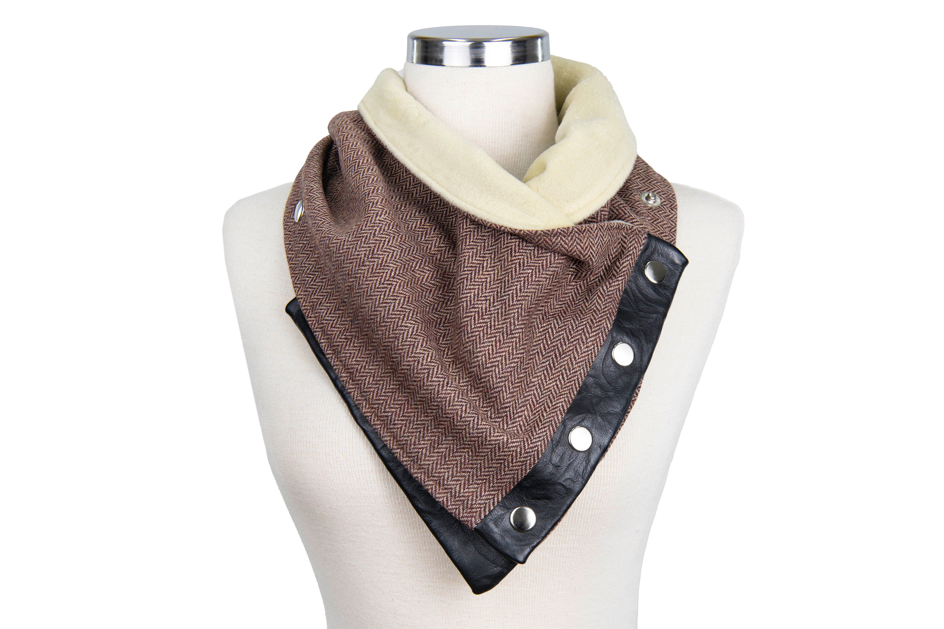 Unisex Infinity Scarf Men Scarf Scarf With Snaps Winter | Etsy