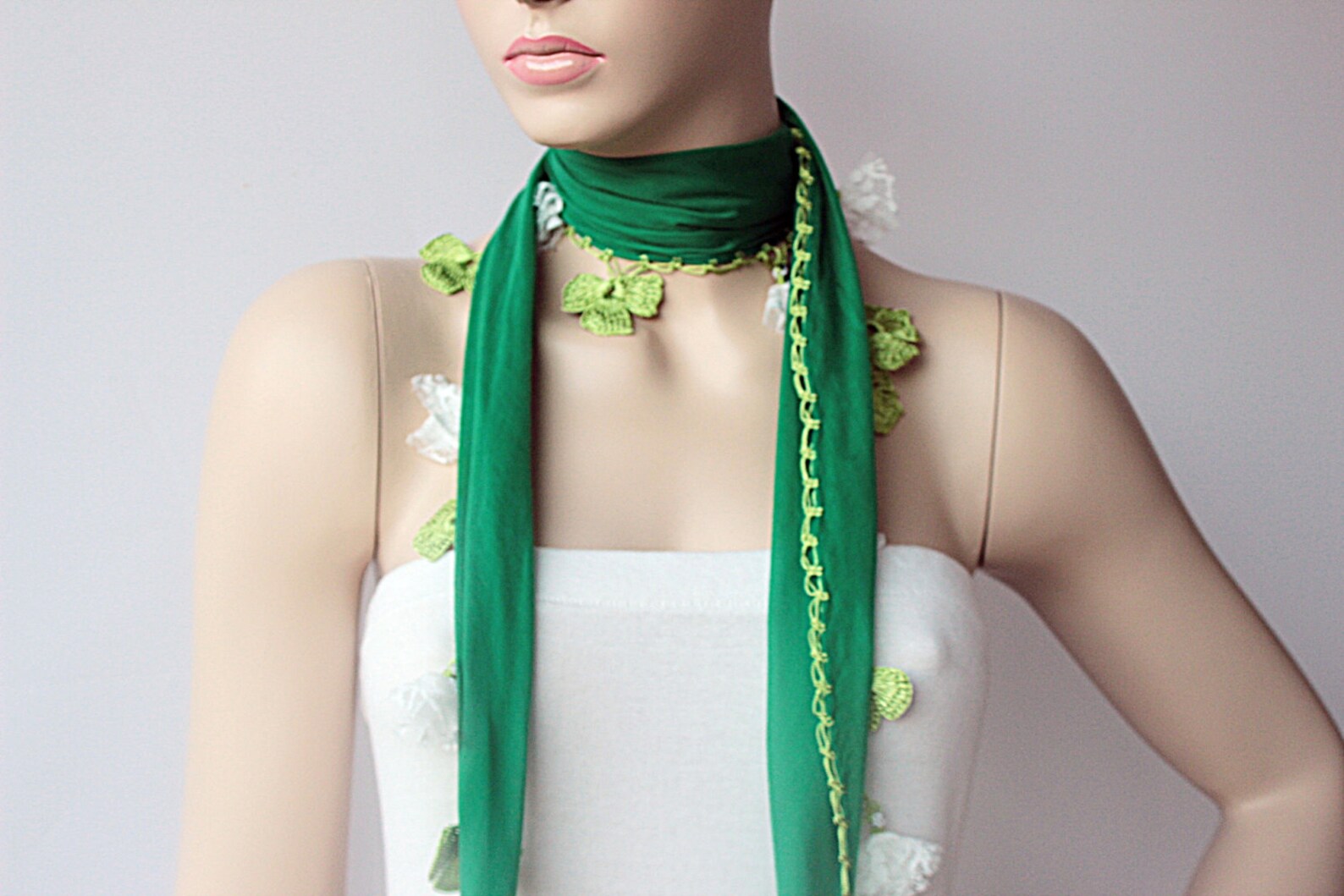 Turkish Oya Scarf, Woman Summer Scarf, Hand Crocheted Lace Border - Etsy