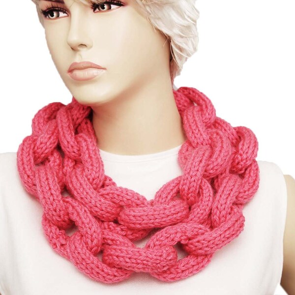Knit Chain Scarf - Etsy