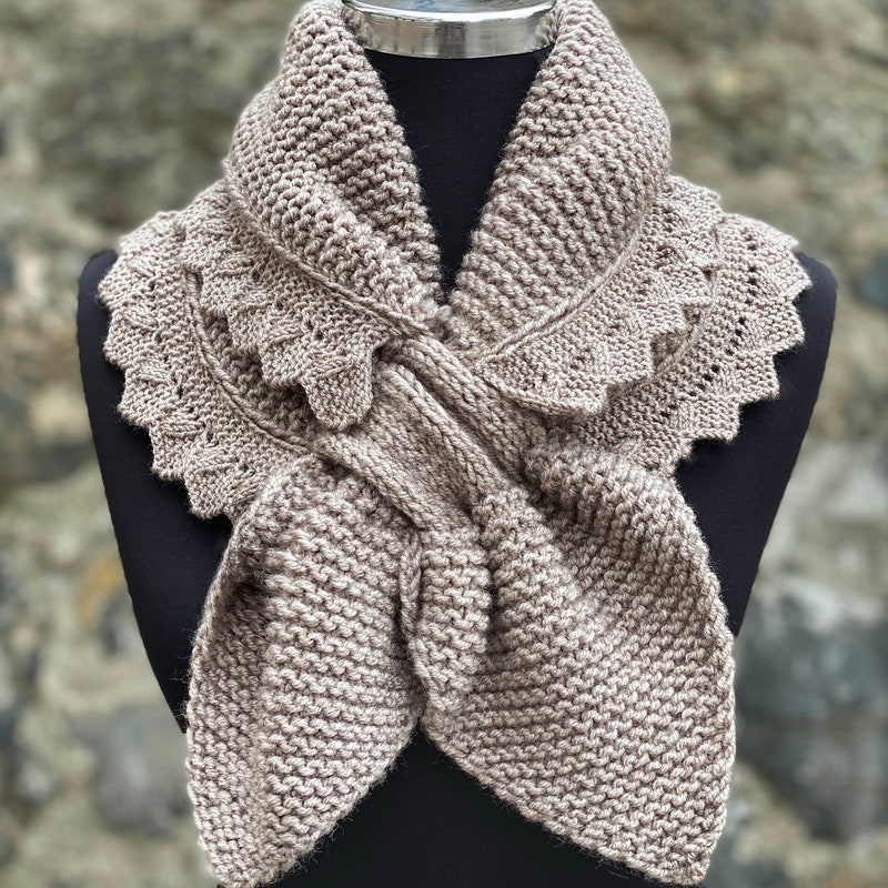Knitted Button Scarf - Etsy