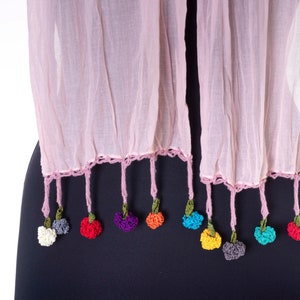 Woman Summer Scarf Oya Scarf Unique Scarf in Blush Pink - Etsy