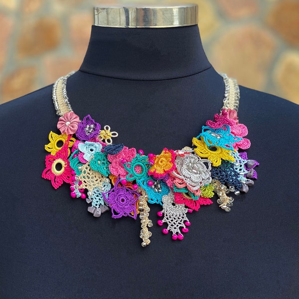 Fiber Necklace - Etsy