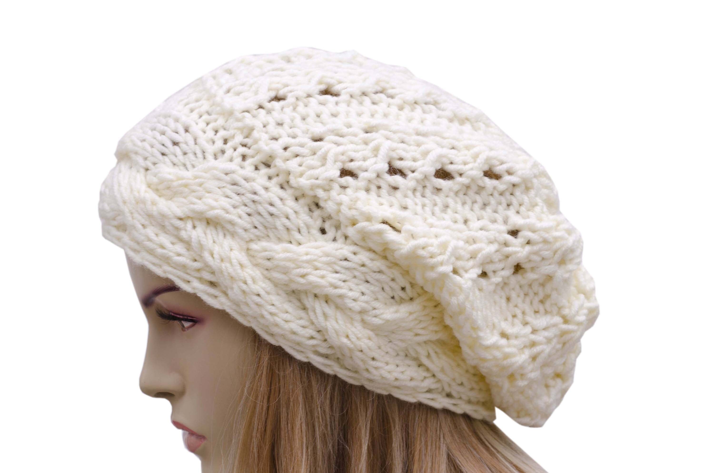 Slouchy Beanie Oversize Beanie Hat Winter Knit Hat For Woman | Etsy