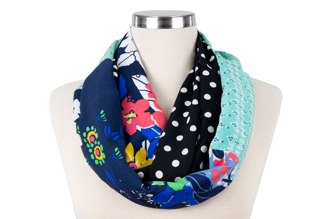 Écharpe infini, écharpe en boucle, écharpe, écharpe collier, écharpe de cou, écharpe patchwork ...