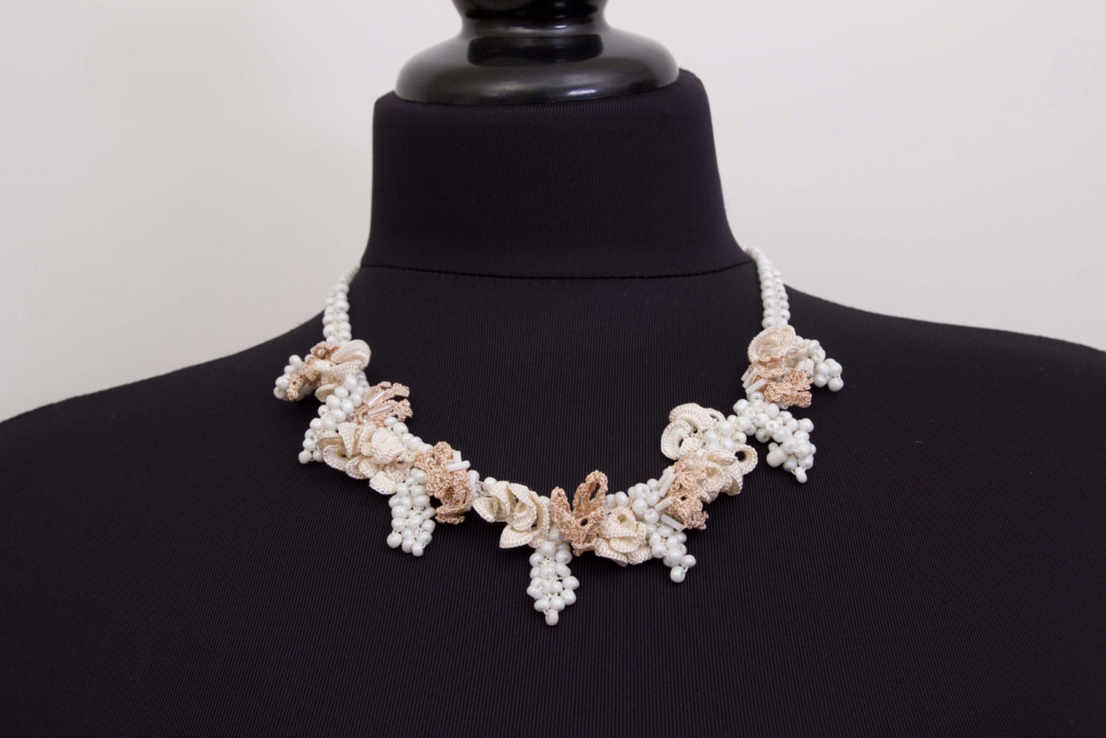 Beaded Necklace Oya Necklace Crochet Oya Necklace | Etsy