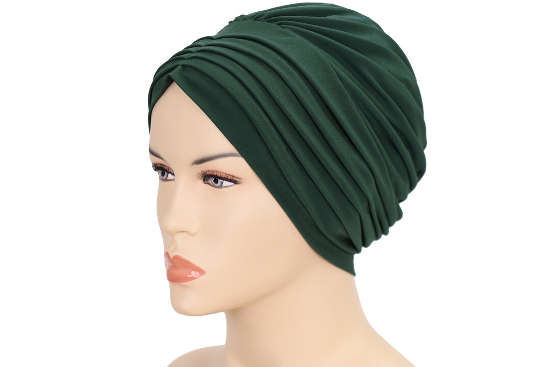 Emerald Green Woman Turban, Woman Turban Hat, Snood Turban - Etsy