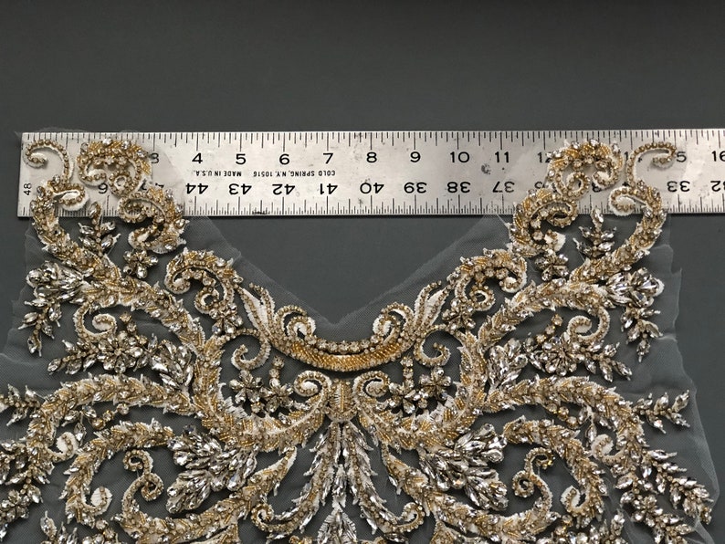 Crystal Bodice Applique Wedding Dress Applique Wedding Bodice Applique ...