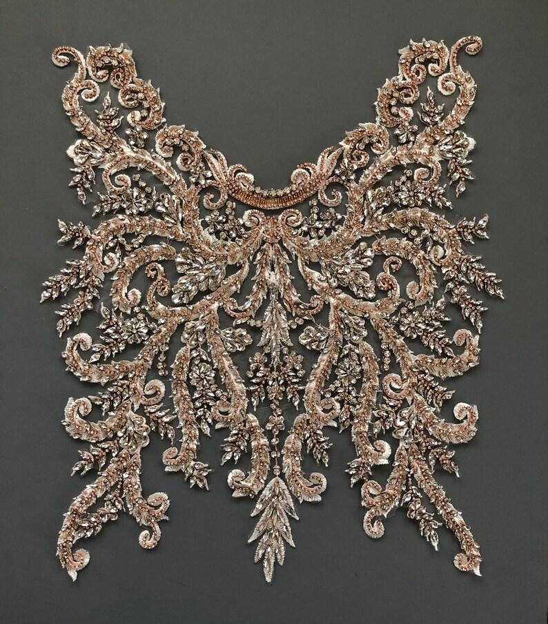 Crystal Bodice Applique Wedding Dress Applique Wedding Bodice Applique ...