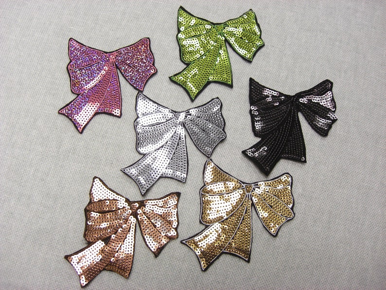 Sequin Bows - Etsy