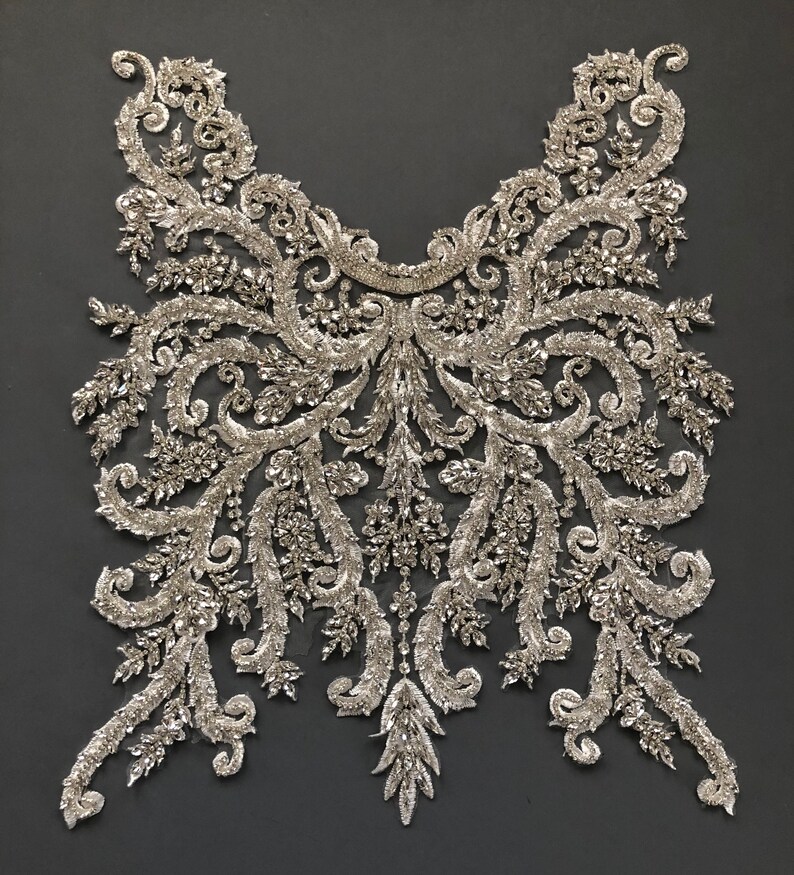 Crystal Bodice Applique Wedding Dress Applique Wedding Bodice Applique ...