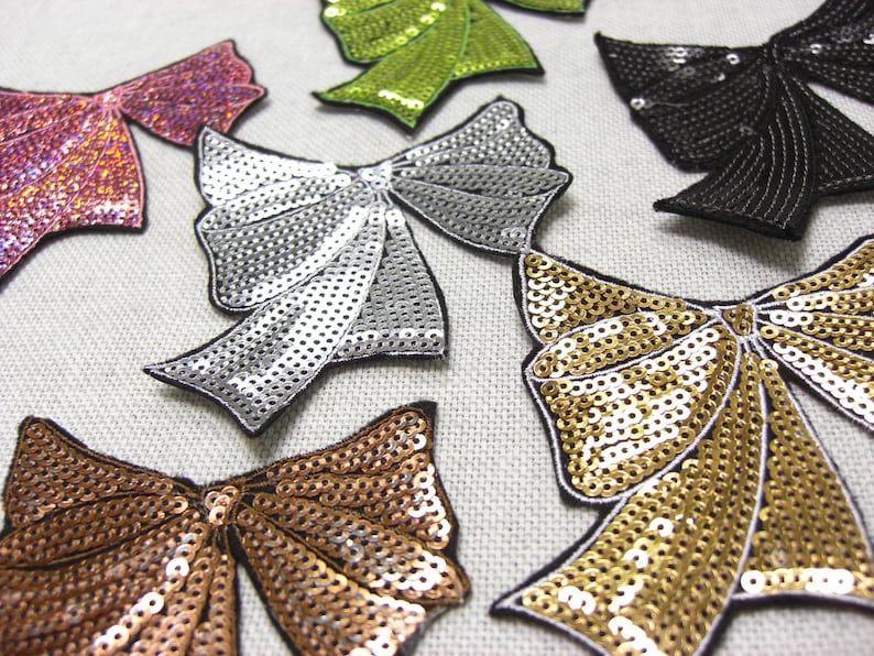 Sequin Bows - Etsy