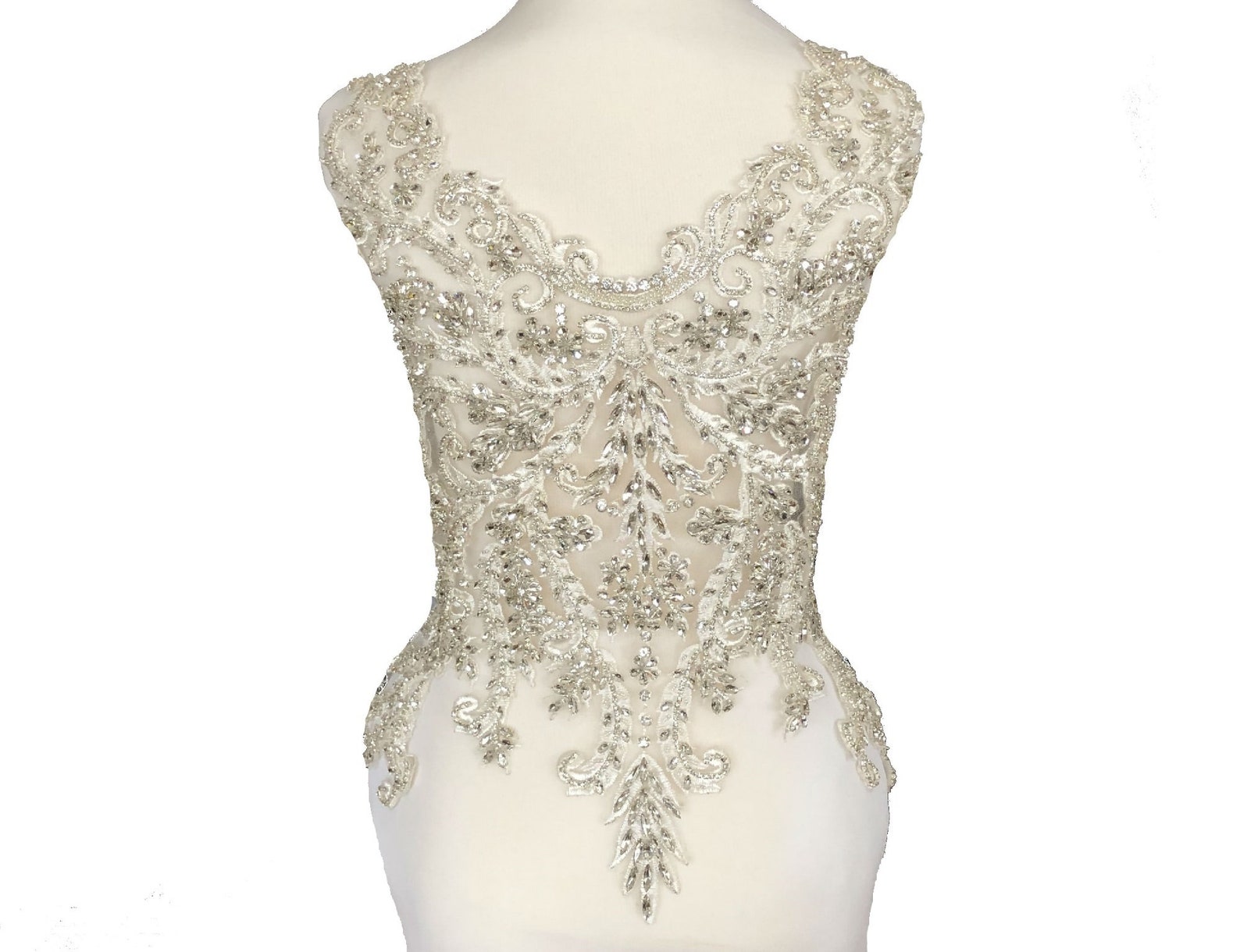 Crystal Bodice Applique Wedding Dress Applique Wedding Bodice - Etsy
