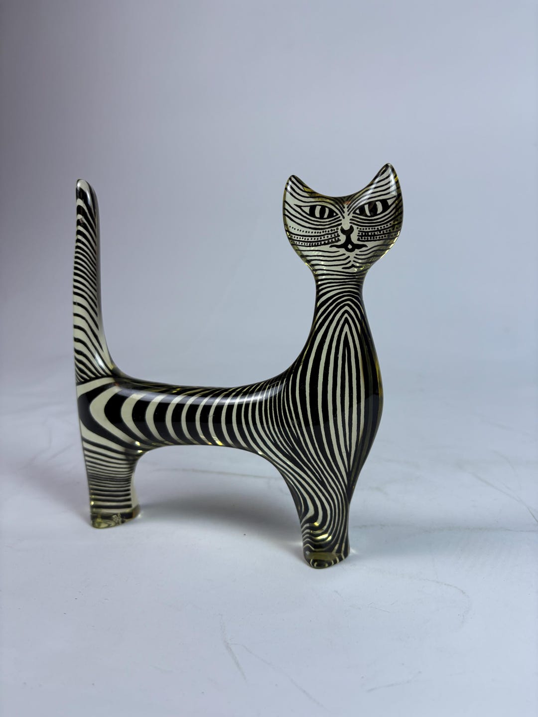 Vintage Abraham Palatnik Lucite Cat Sculpture Made in Brazil MCM ...