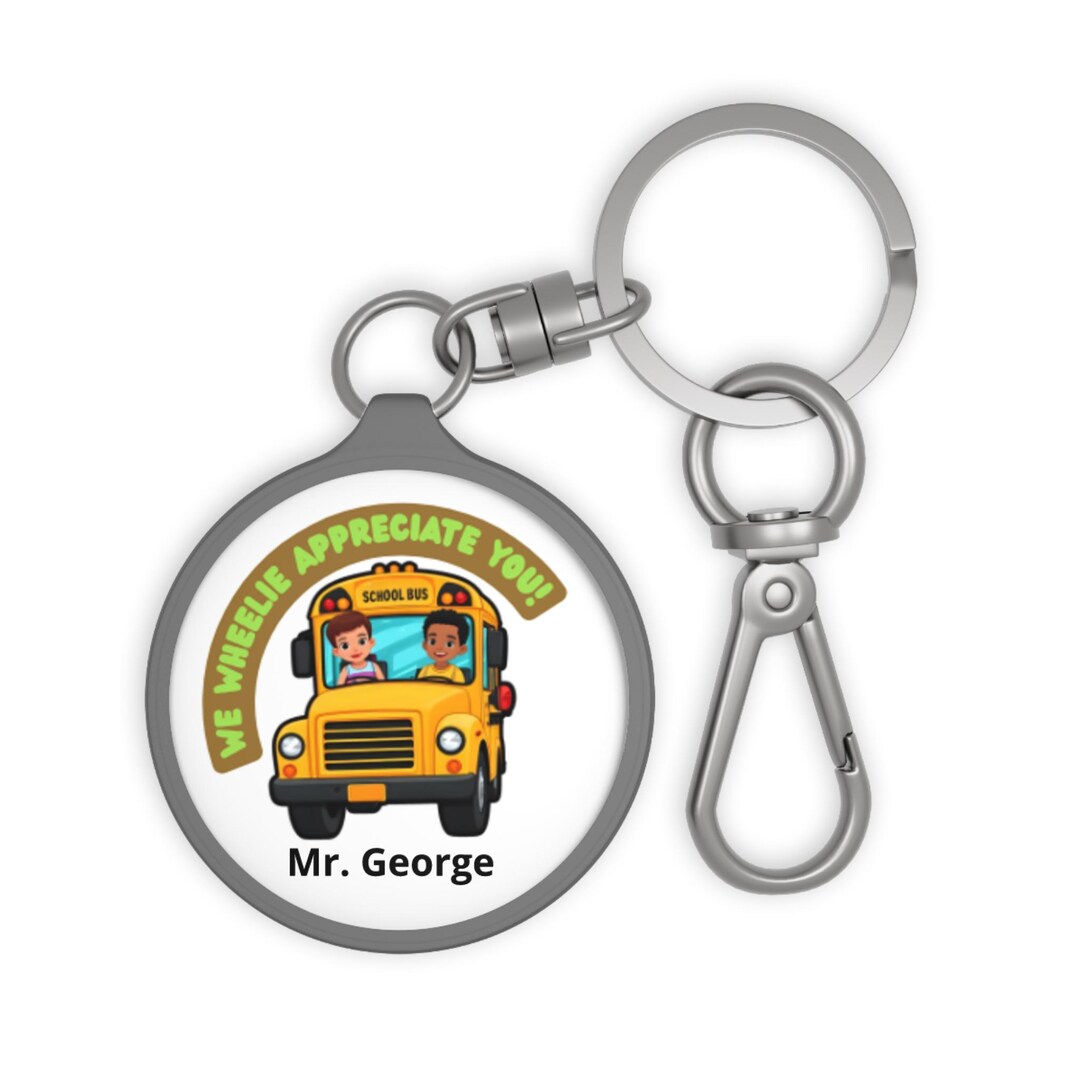 Personalized School Bus Driver Keychain, Appreciation Gift - Etsy