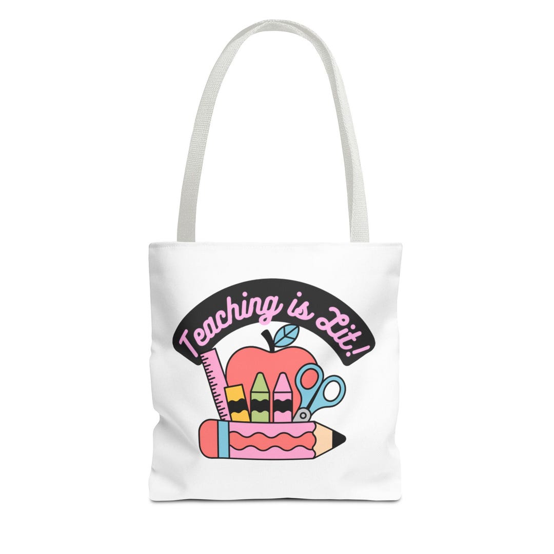 Teaching is Lit Tote Bag – Colorful Teacher Gift - Etsy