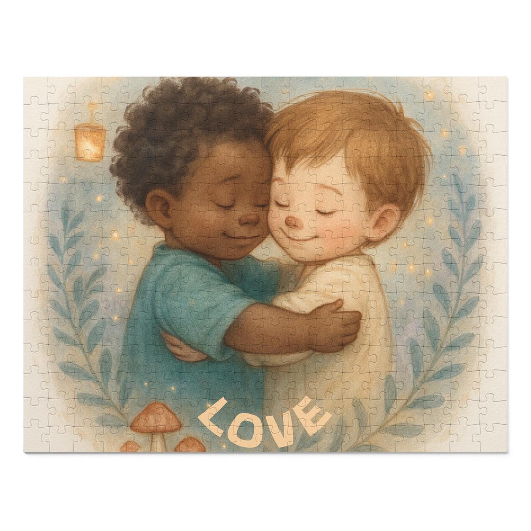 Hugging Boys Puzzle | Heartwarming Family Gift - Etsy