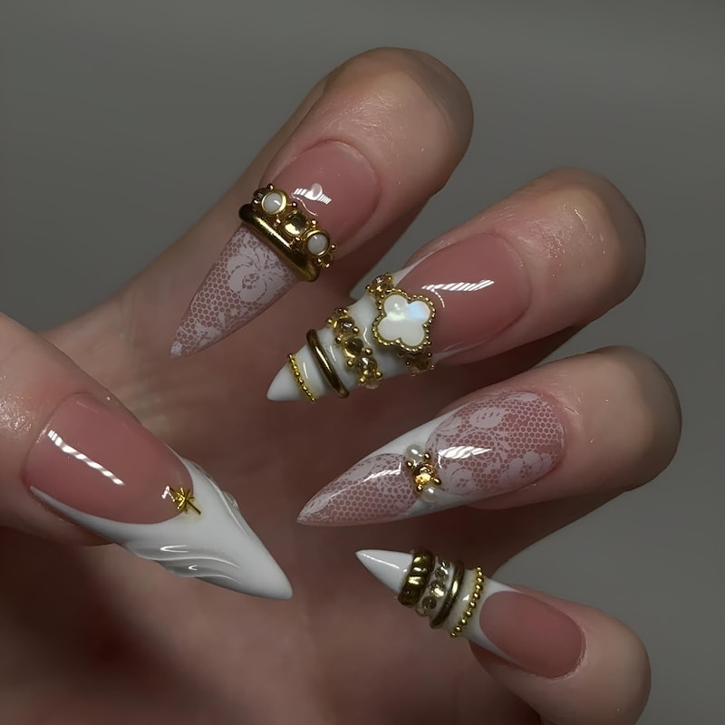 Lace French Tips - Etsy