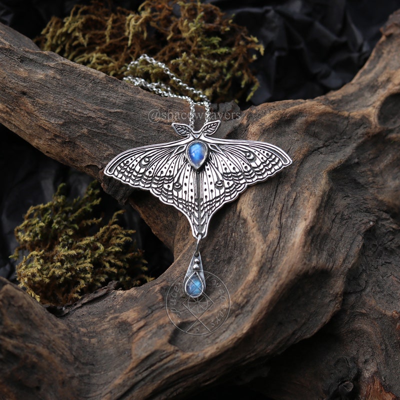 Moth Necklace - Etsy