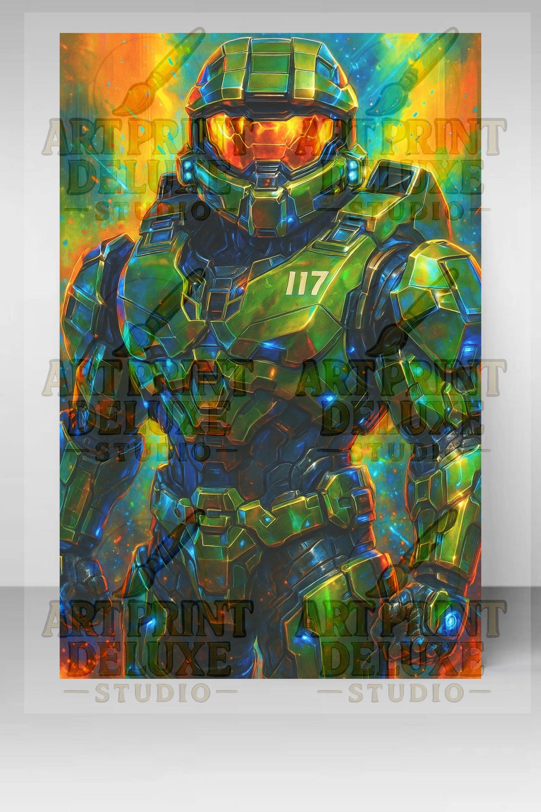 A5 / A4 / A3 Poster “spartan 117 – Neon Energy” | Futuristic Digital ...