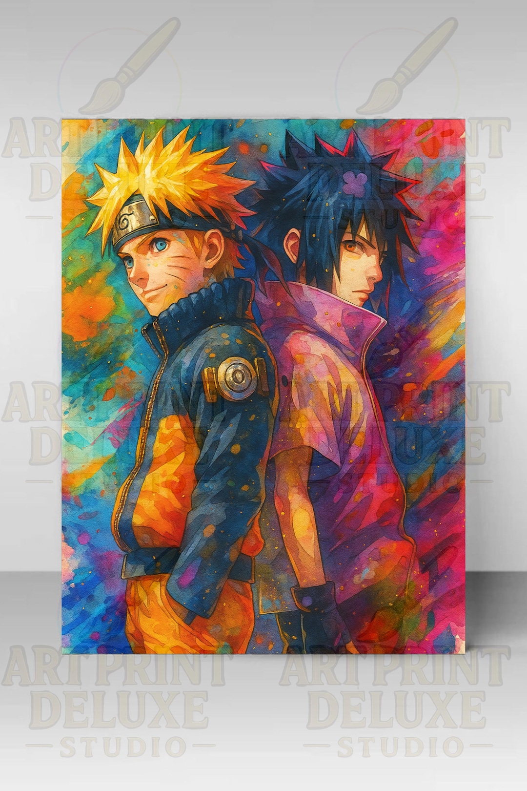 Digital Art Watercolor Poster Naruto A3/A4/A5 Size With or Without ...