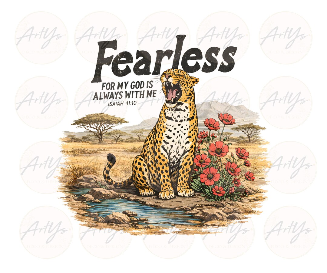 Fearless Leopard PNG, Christian Bible Verse Isaiah 41:10, African ...