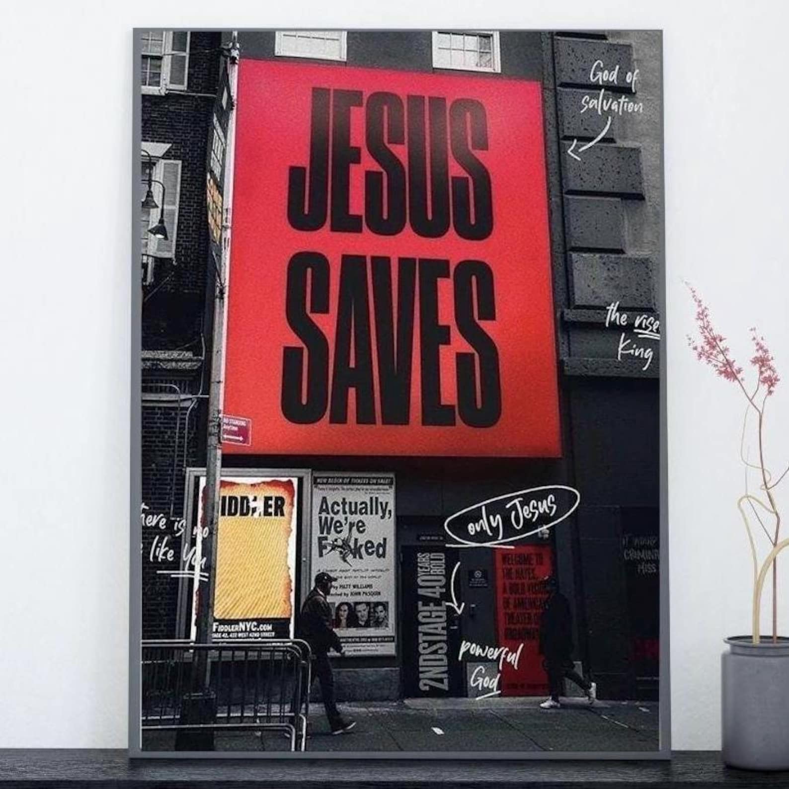 Jesus Saves Poster, Christian Wall Art, Religious Gift - Etsy
